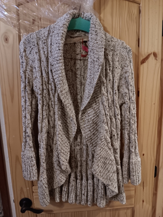 Apt. 9 | Sweaters | Apt 9 Marled Cream Openfront Cable Knit Cardigan ...